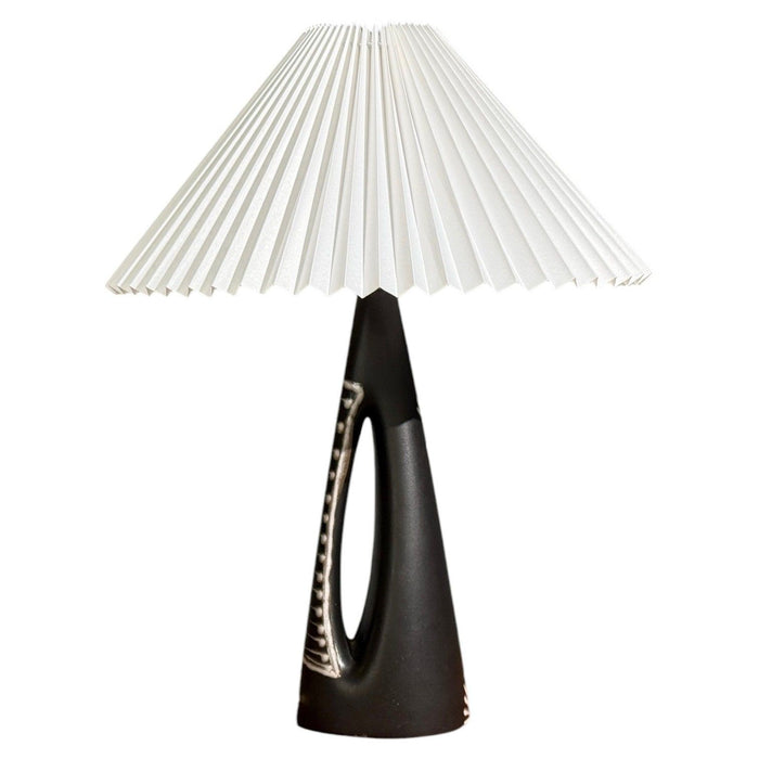 Søholm Stentoj, Table Lamp, Black Stoneware, Denmark, 1950s