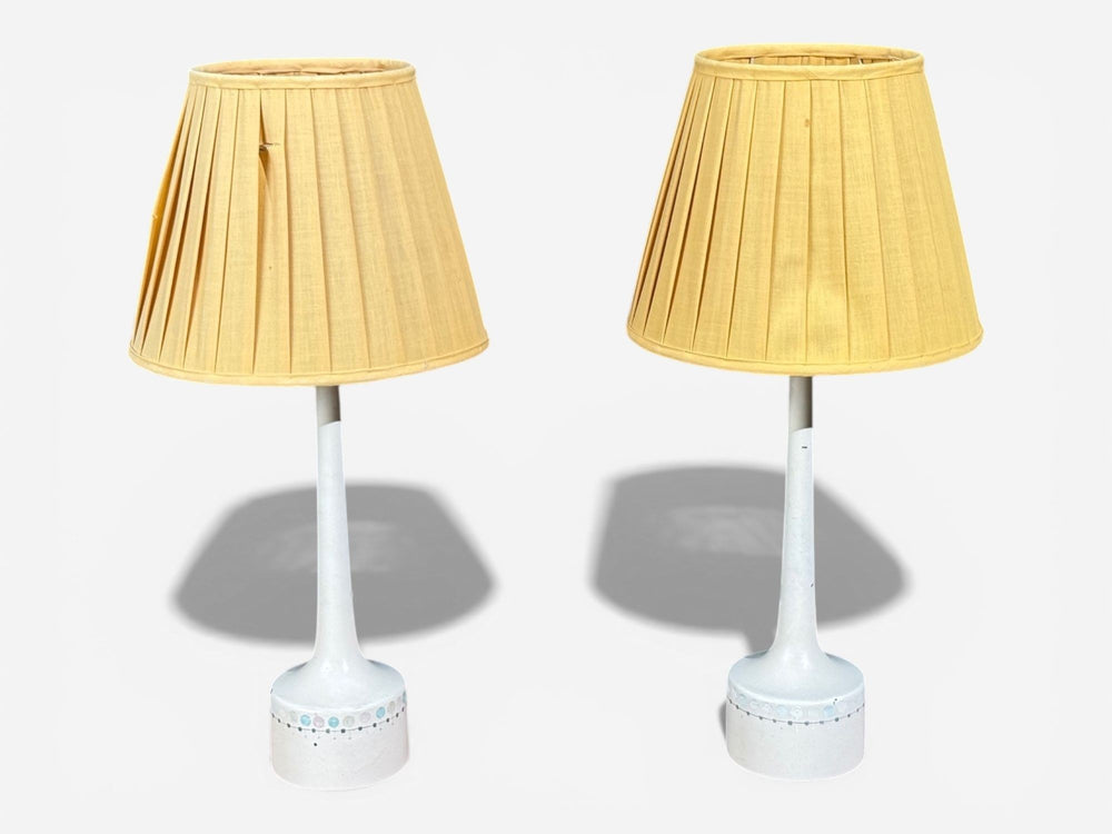 Hans-Agne Jakobsson, Table Lamps, Painted Wood, Sweden, 1950s